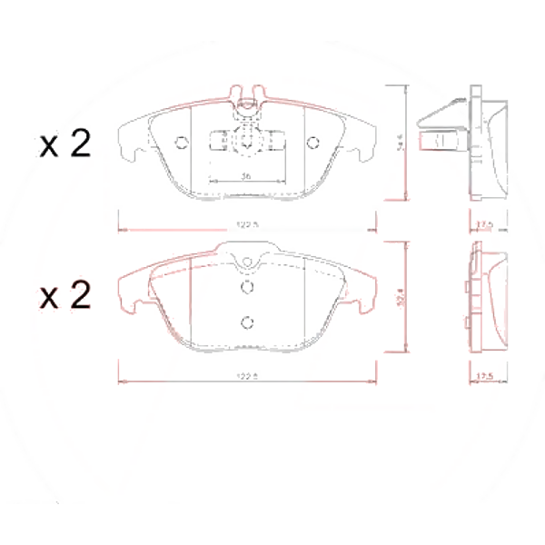 ZIMMERMANN 24253.175.1 (0054200720 / 0054204220 / 0054204320) комплект тормозных колодок, дисковый тормоз
