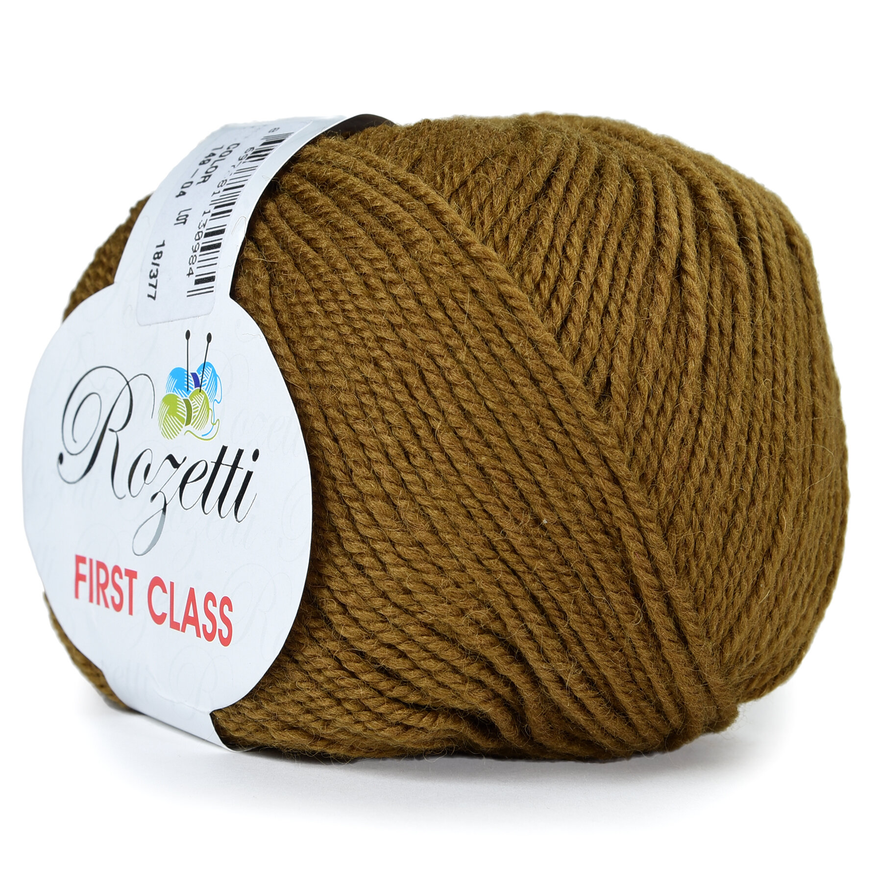 Пряжа Rozetti FIRST CLASS. 50% Мериносовая шерсть, 50% Микрофибра, 50гр/115м, (149-04 Коричневый) 1 упаковка (10 мотков)