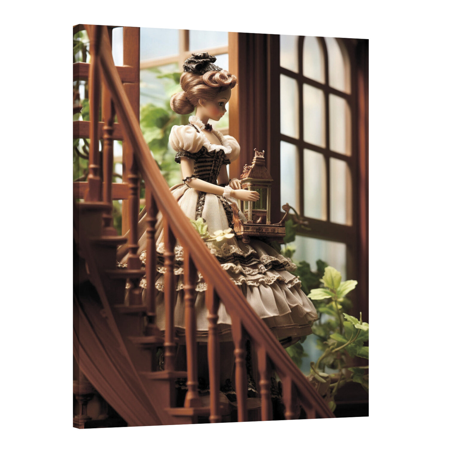 Интерьерная картина 50х70 "Кукла в викторианском стиле"