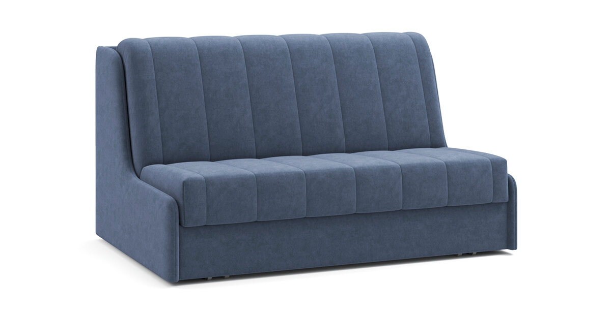 Прямой диван Цвет Диванов Доминго Next 155 173 прямой Синий c механизмом с ящиком