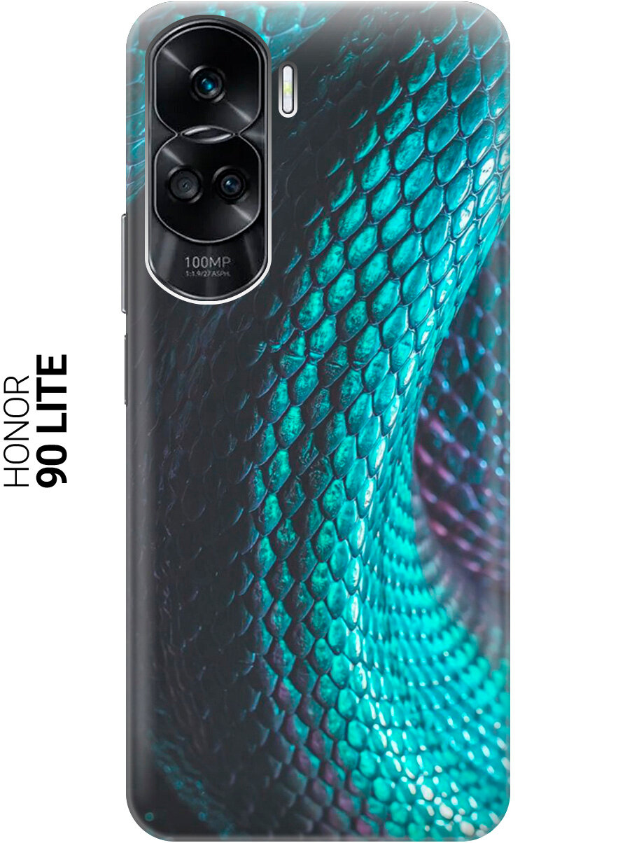 Силиконовый чехол на Honor 90 Lite / Хонор 90 Лайт с рисунком "Змеиная кожа"