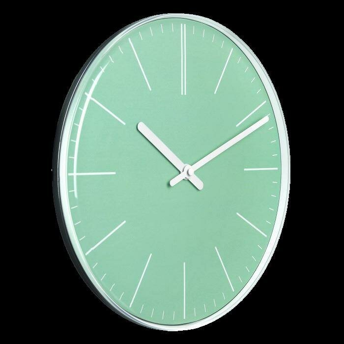 Тройка Часы настенные, серия: Интерьер, плавный ход, d-30 см, зеленые