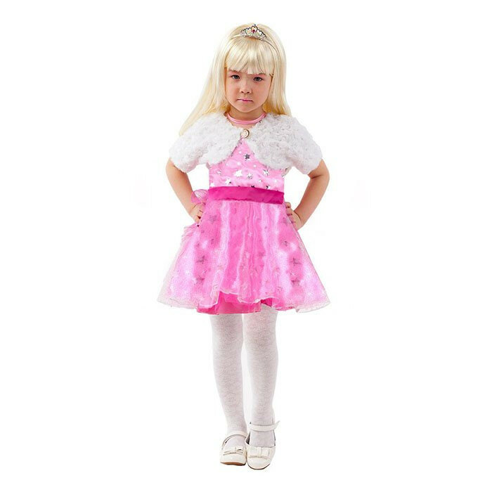 Костюм Д (кукла) Барби (платье, парик, диадема, болеро) р.28/110-34/134 арт.2094 к-20