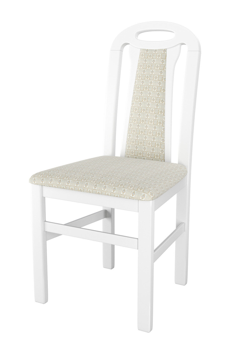 Стул деревянный мягкий Астра со спинкойй для кухни для гостиной из массив бука, белый, эмаль белая