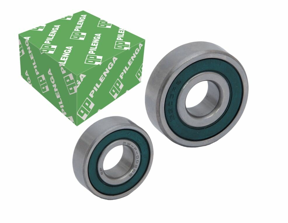 Подшипник генератора ВАЗ 2110, 2115, комплект 2 шт. 180202 + 180303 арт PWP0203K