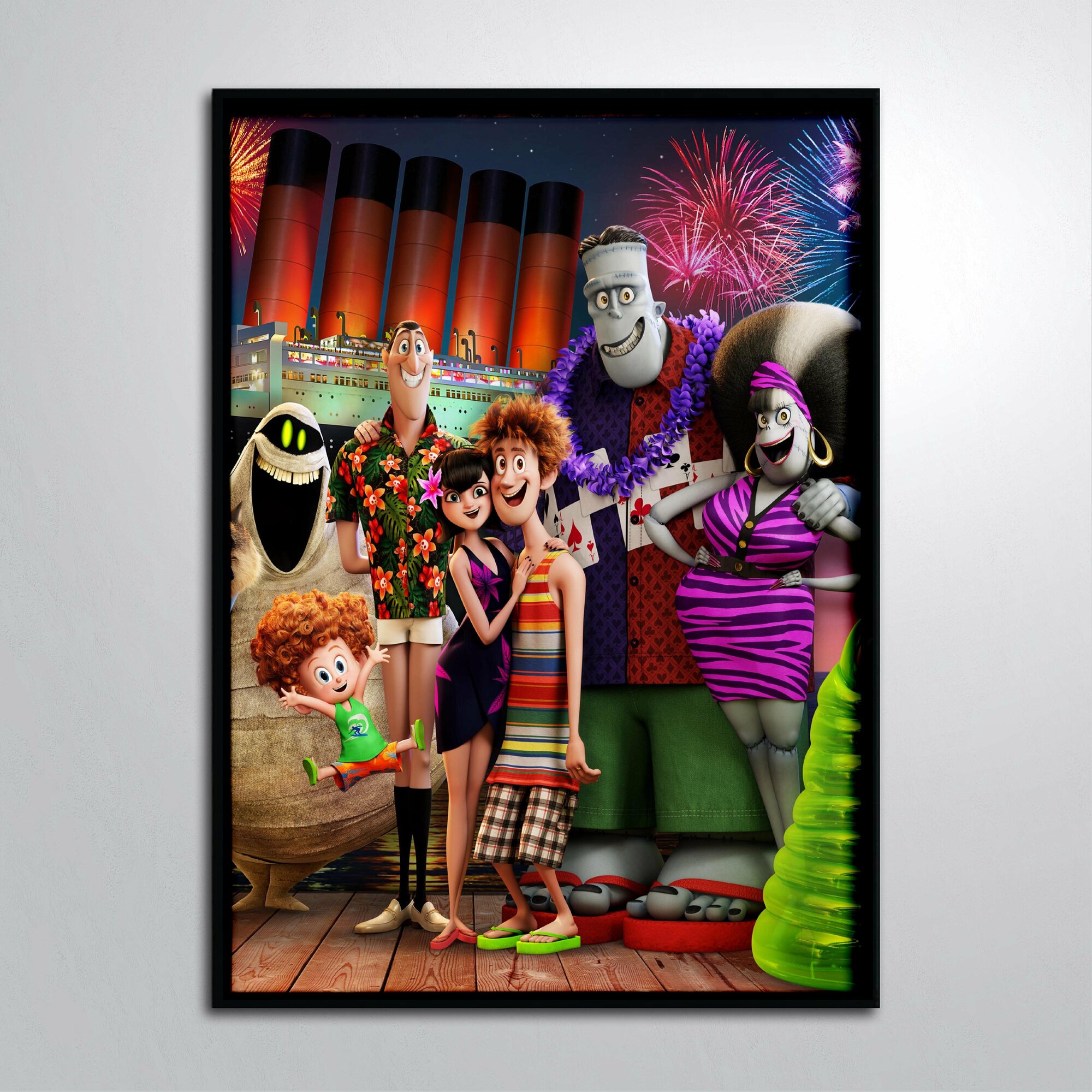 Постер в раме/Монстры на каникулах Корабль Hotel Transylvania