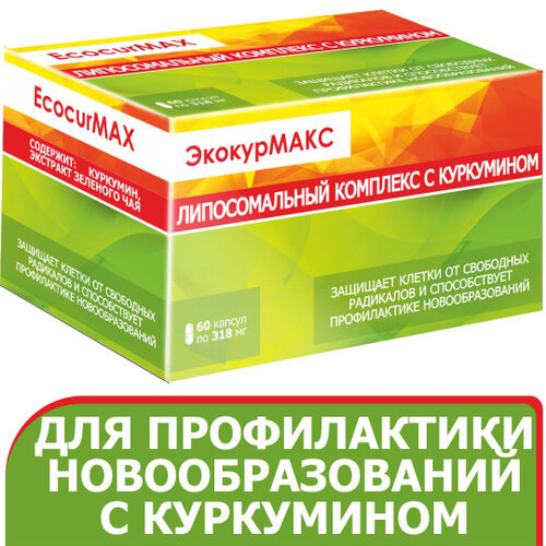 Экокурмакс липосомальный комплекс с куркумином защита клеток от свободных радикалов 318мг N 60