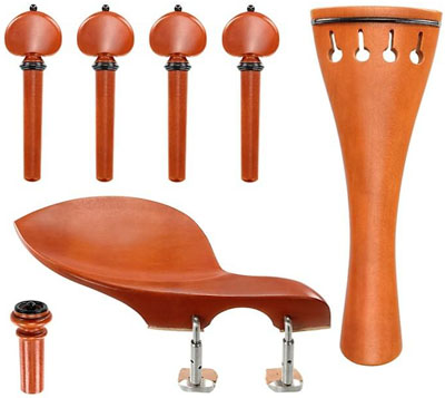 Viola accessory set Acura Meister Preciso AS-ASGRL752 - Preciso grade viola accessory set of boxwood with ebony trim. Hill pegs, tailpiece of round design, Guarneri chin rest with English mount and inSight end pin.