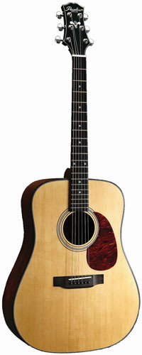 Acoustic guitar Peerless PD-60E - Dreadnought acoustic guitar with solid mahogany body, mahogany neck and rosewood fretboard. Built-in Fishman Prefix Plus-T pickup system.