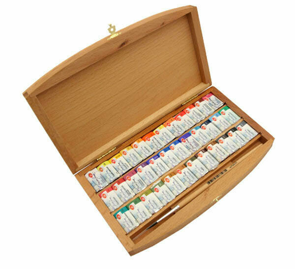 ЗХК Невская палитра Набор красок акварельных белые ночи 36цв. по 2.5мл кисть в деревянной упаковке бук