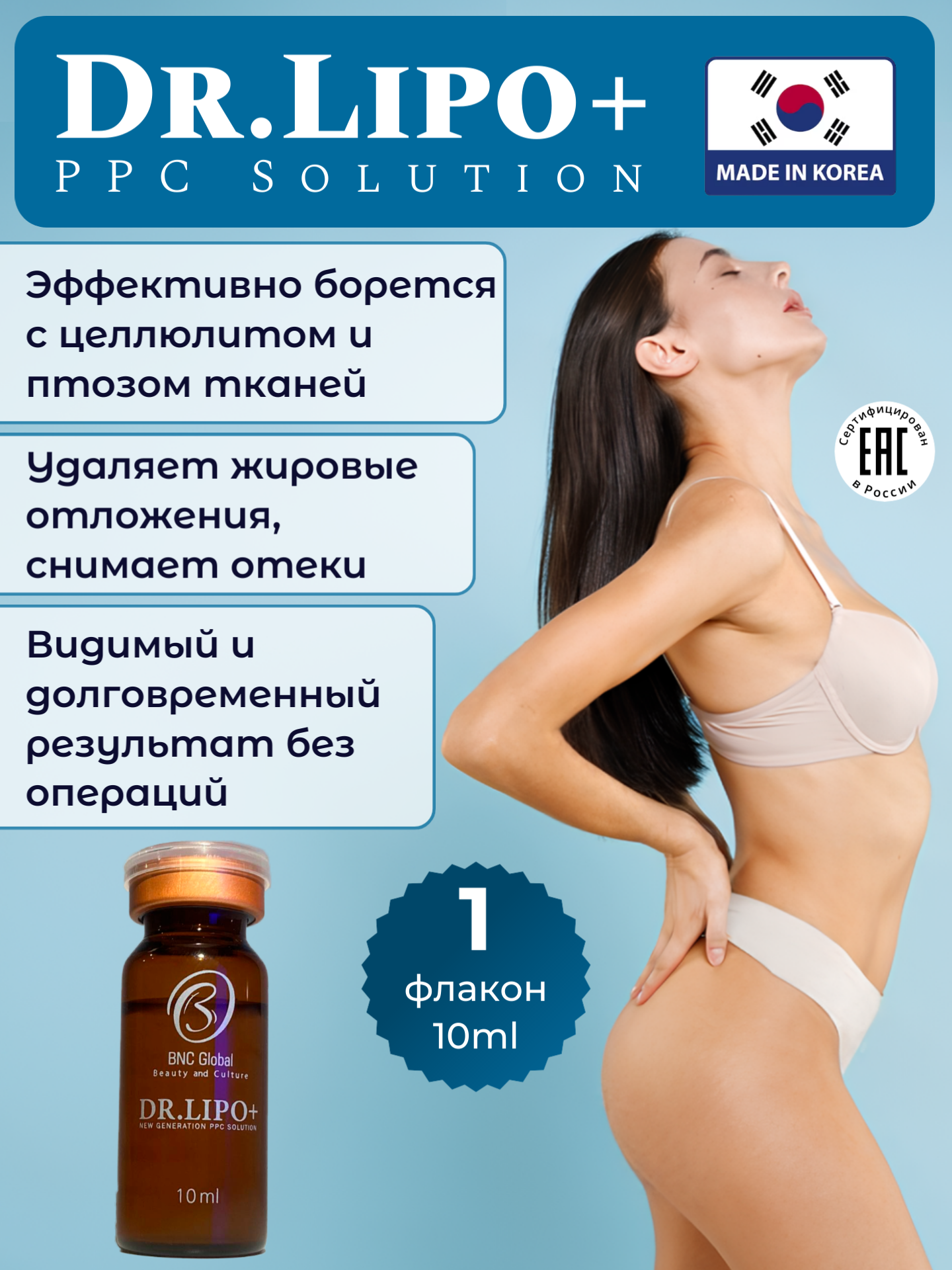 Сыворотка для тела Dr Lipo+ против целлюлита, 1 штука
