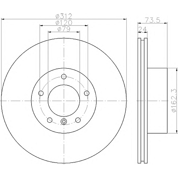 TEXTAR 92176105 (0986479381 / 09B33721 / 150290020) 92176105 диск тормозной передний\ BMW (БМВ) e90 2.0i /