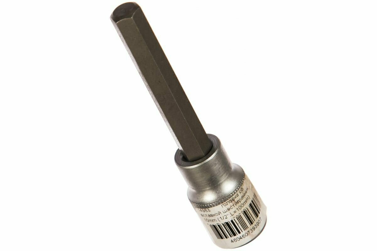 Головка со вставкой шестигранник 10 мм (1/2", L 100 мм) арт 39390
