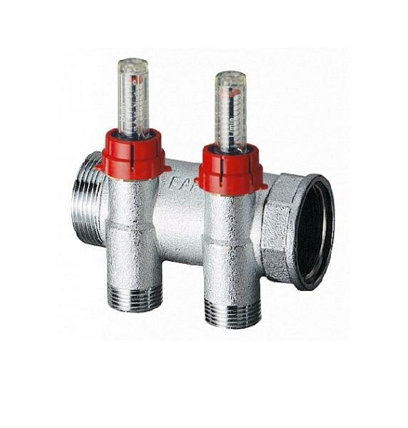 Зап. коллектор 1" ВР-НР с расходомером 2 отв. М24х19 FAR (FK 3970 С102)