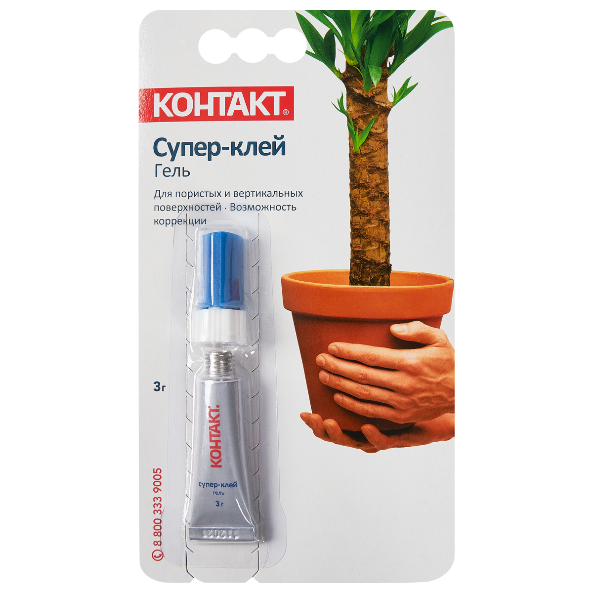 Супер-клей гель универсальный контакт 3 грамма