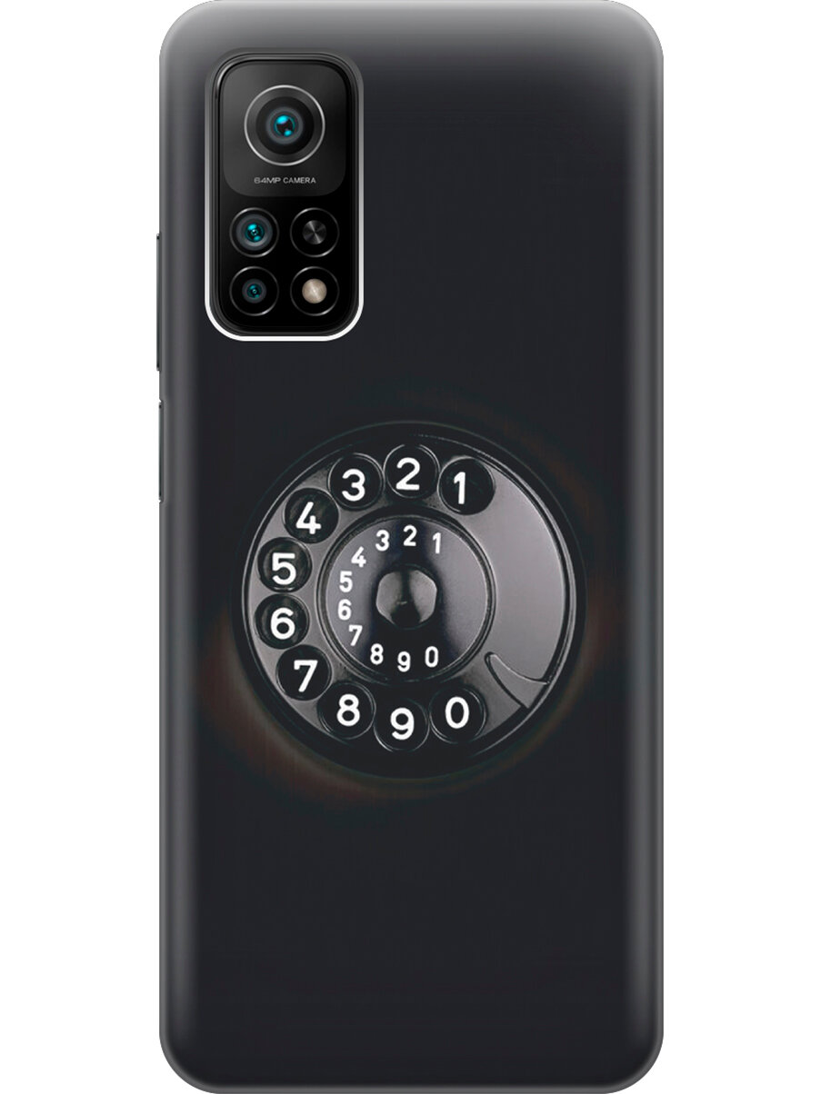 Силиконовый чехол на Xiaomi Mi 10T, 10T Pro, Сяоми Ми 10Т, Ми 10Т Про с принтом "Диск телефона"