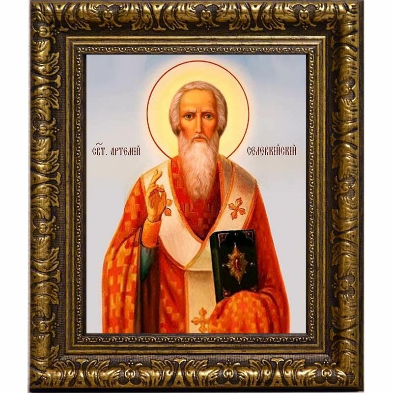 Артемий (Артемон) Солунский (Селевкийский) Святитель. Икона на холсте.