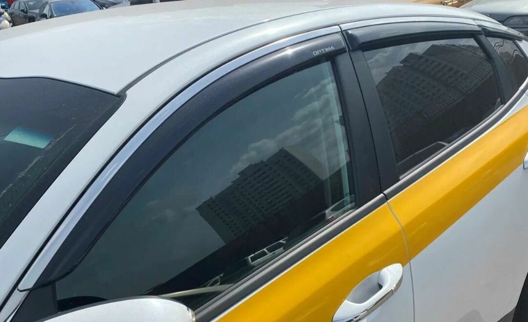 Дефлекторы окон KIA OPTIMA 4 (2015-2021) из 6 частей / ветровики окон киа оптима 4 с хромом