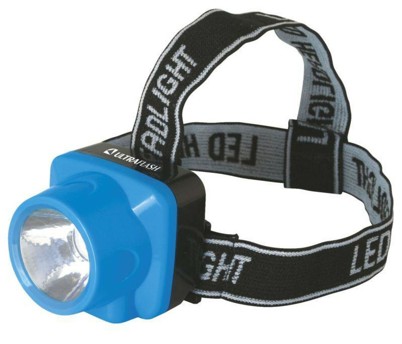 Фонари и переносные световые приборы Ultraflash Фонарь аккумуляторный налобный LED5374 LED 1 режим 220В пластик. голуб. (бокс)