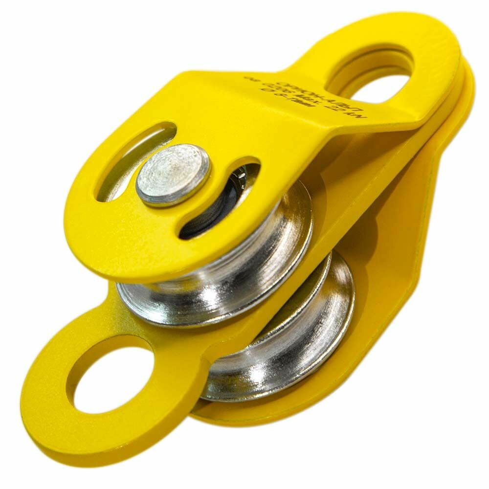 Блок-ролик Двойной с подшипниками, стальные шкивы oa 0206