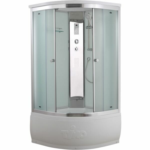 Душевая кабина Timo (Тимо) Comfort T-8890F Fabric Glass цвет профиля хром, стекло матовое 5 мм 90х220х90 см