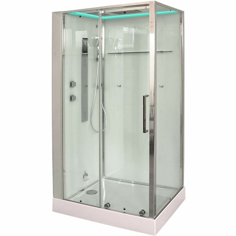 Душевая кабина Timo Helma H-520R цвет профиля хром, стекло прозрачное 8 мм 120х220х90 см