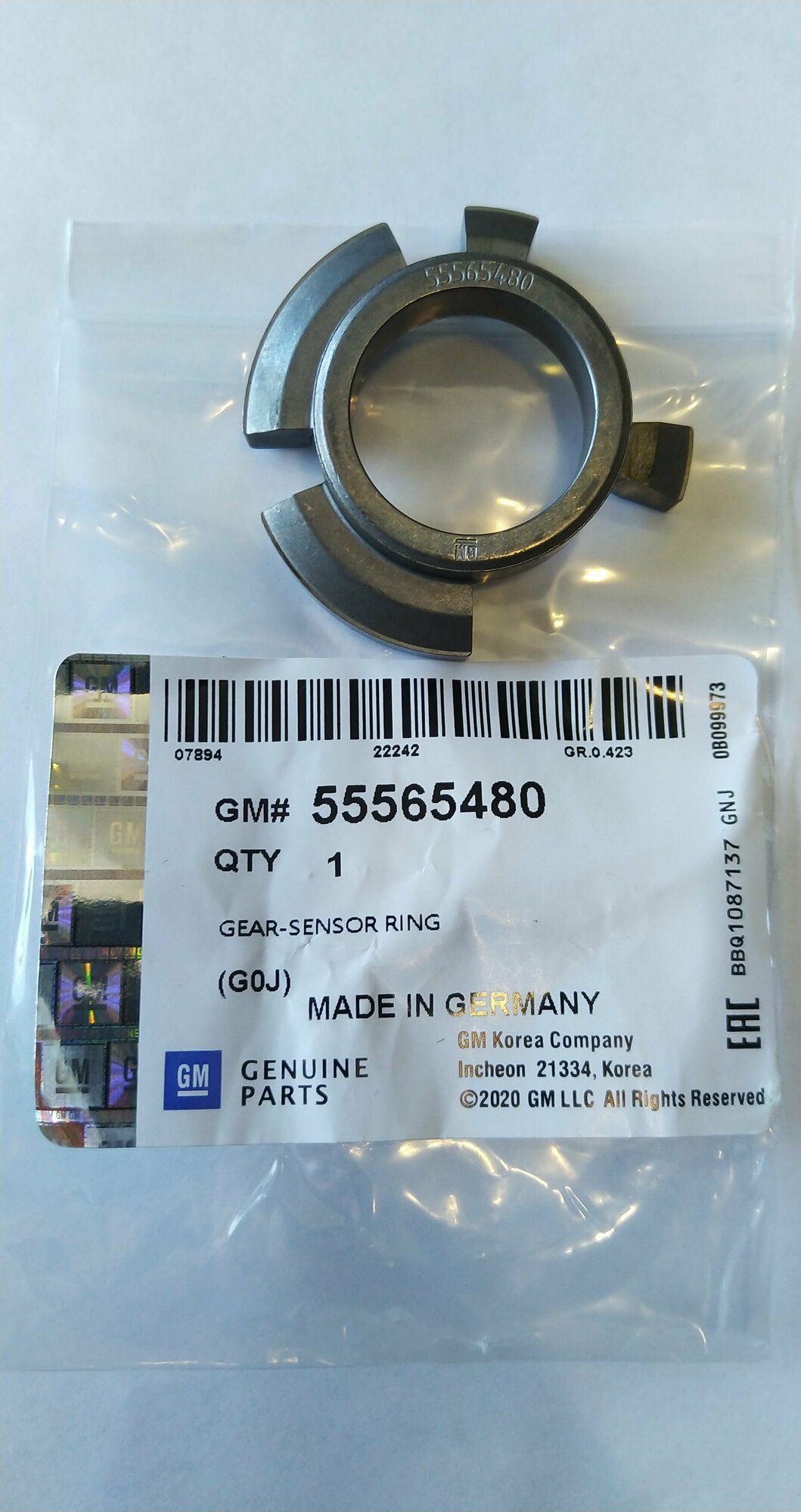 55565480 Импульсное кольцо распредвала GM OPEL / CHEVROLET A/Z18XER A/Z16XER