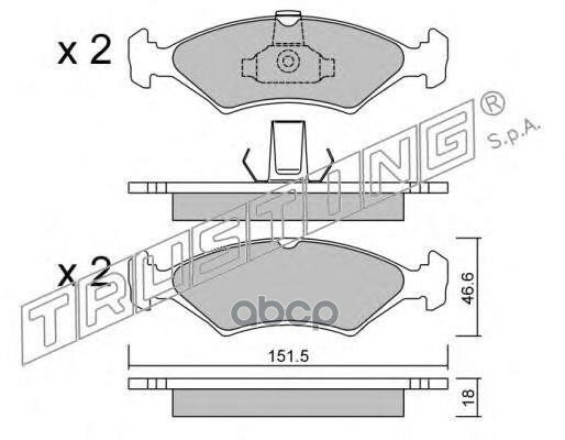 К-т дисков. тормоз. колодок Ford Fiesta, Ка, Mazda 121 95- П Trusting арт. 0950