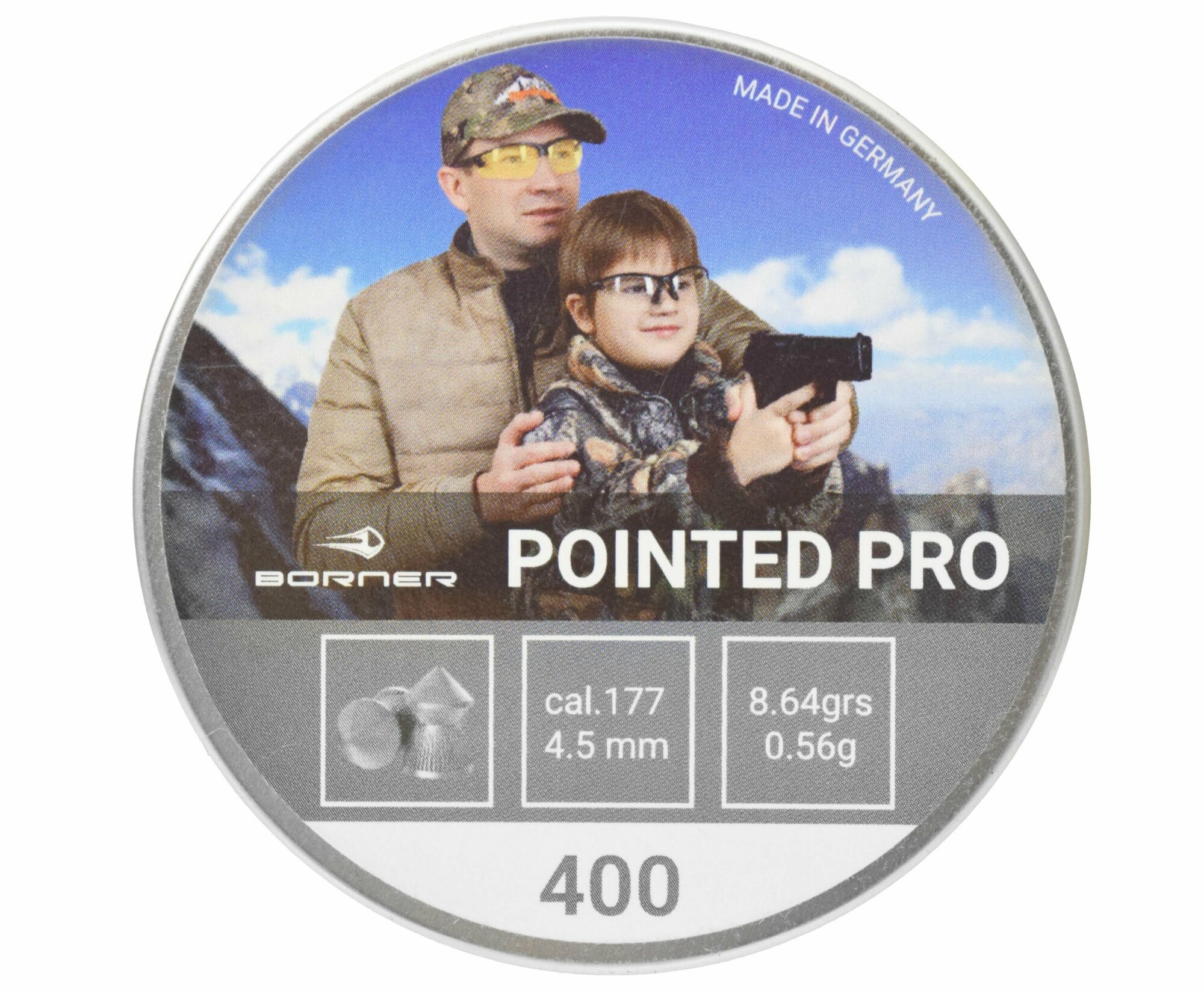 Пули пневматические Borner Pointed Pro 4.5 мм (400 шт, 0.56 грамм)