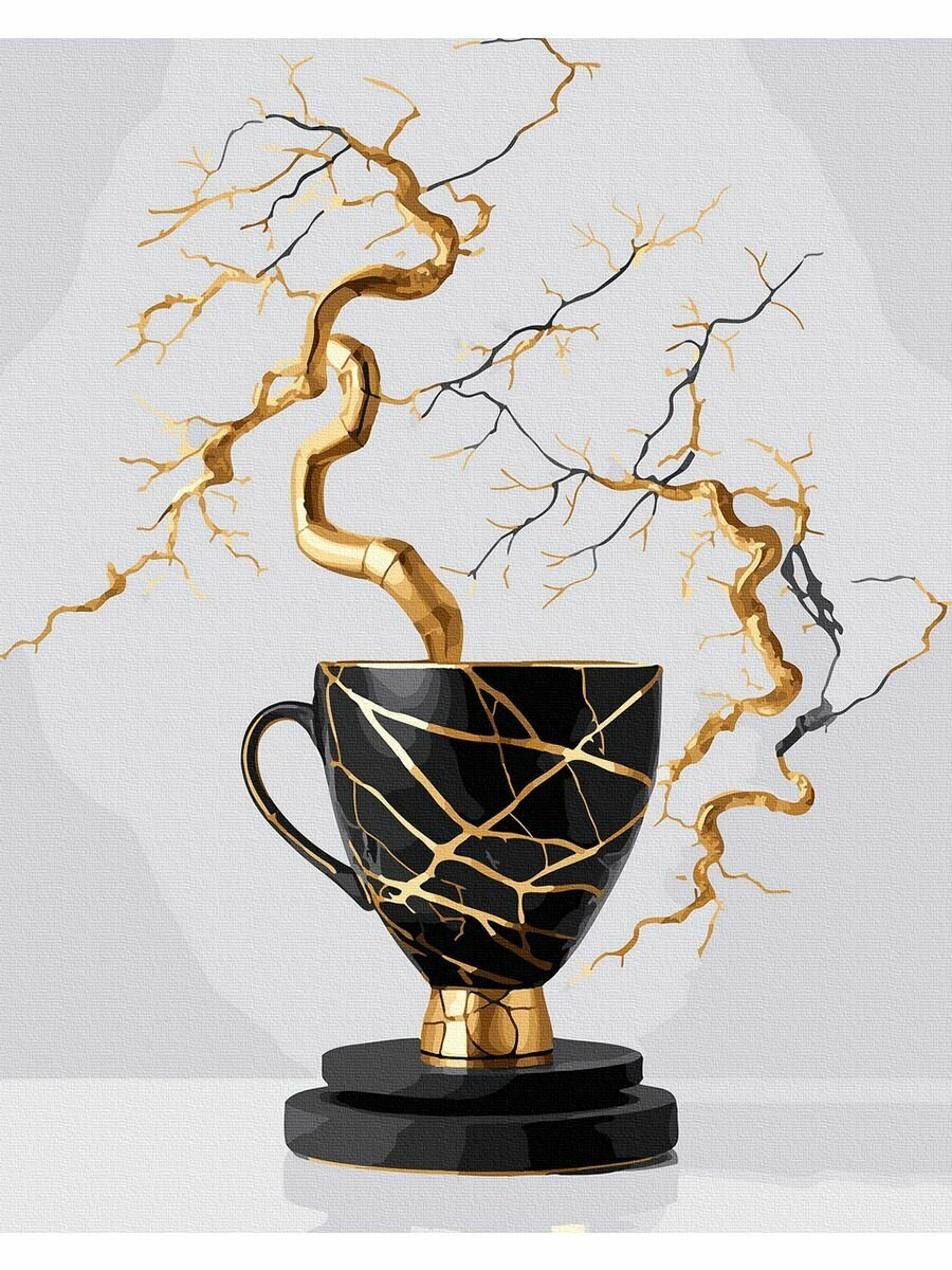 Kubanstar. Картина по номерам 40x50 см, золотая поталь