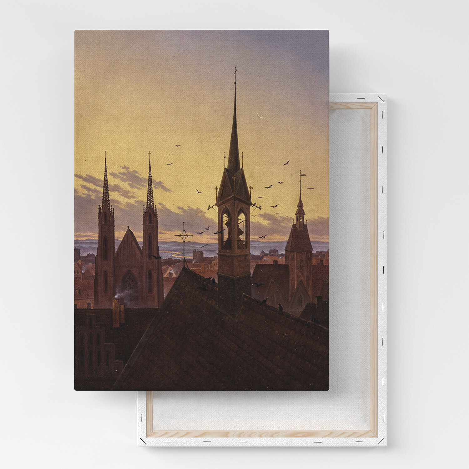 Картина на холсте, репродукция / Карл Густав Карус - Old German City / Размер 30 x 40 см