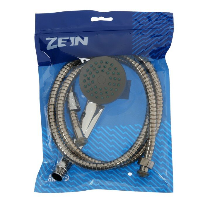 Набор для душа ZEIN Z0101, держатель для душа, шланг 150 см, гайки металл, лейка 1 режим