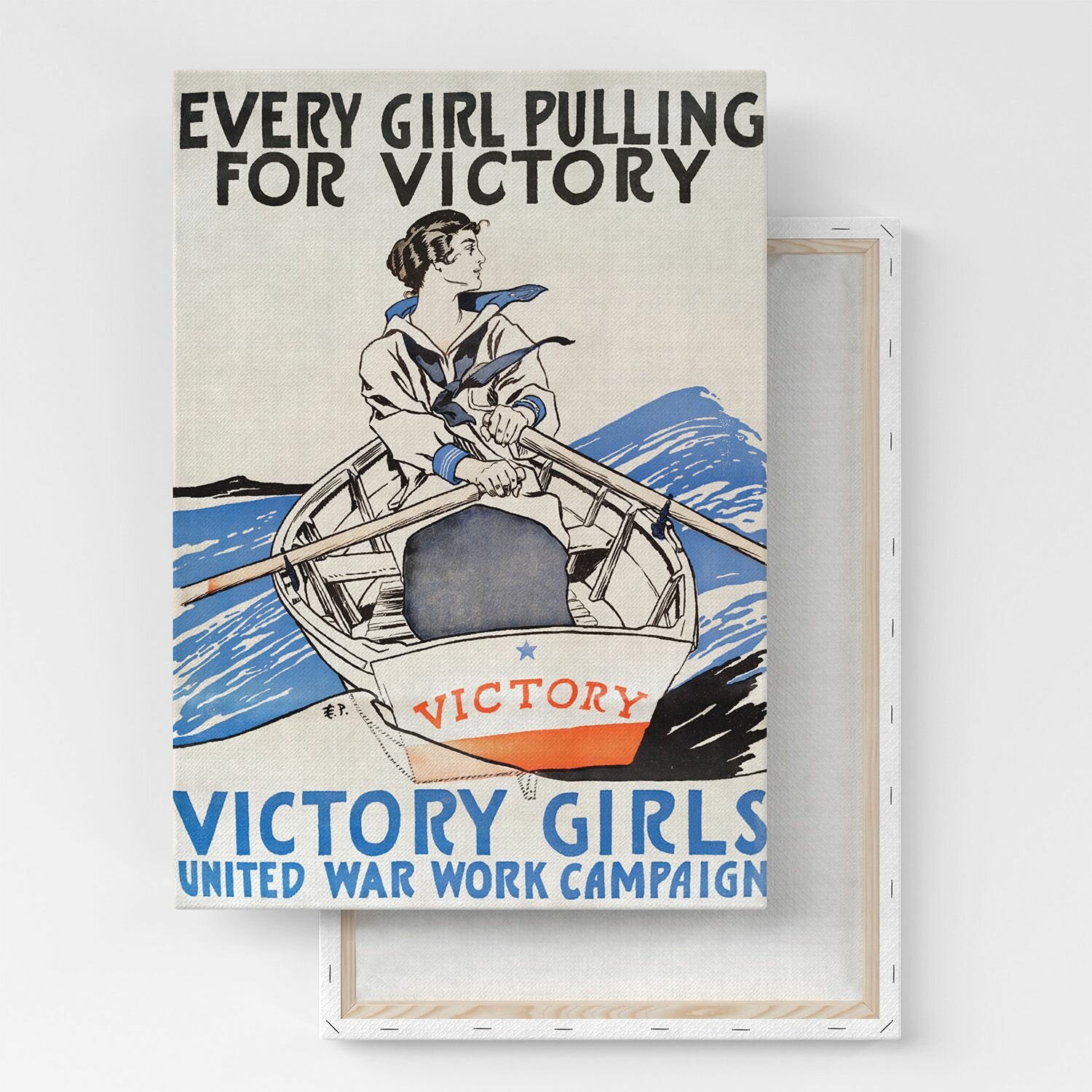 Картина на холсте, репродукция / Эдвард Пенфилд - Every Girl Pulling for Victory / Размер 80 x 106 см