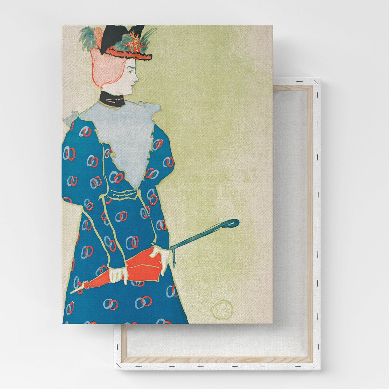 Картина на холсте, репродукция / Эдвард Пенфилд - Woman holding umbrella / Размер 30 x 40 см