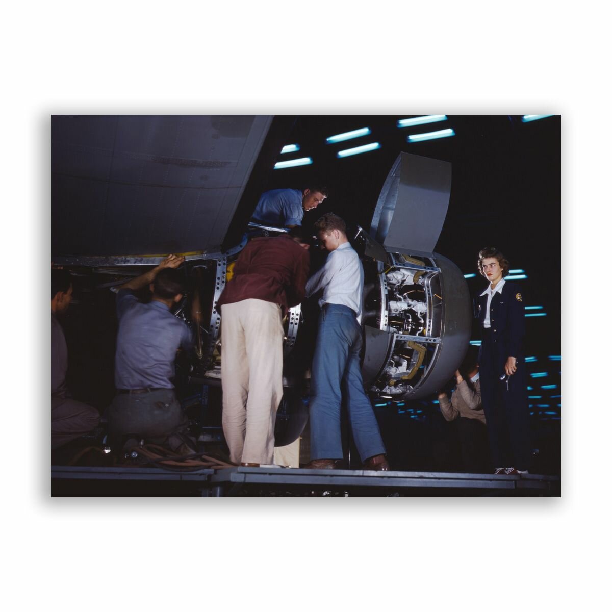 Постер, плакат на бумаге / Ретро фотографии американских рабочих. 1940 год / Размер 40 x 53 см