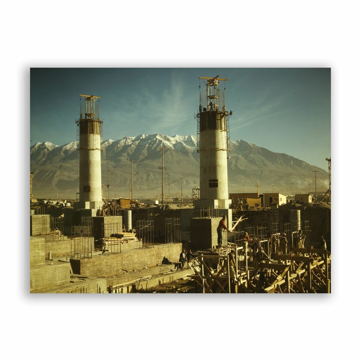 Постер, плакат на бумаге / Американские индустриальные ретро фотографии / Размер 30 x 40 см