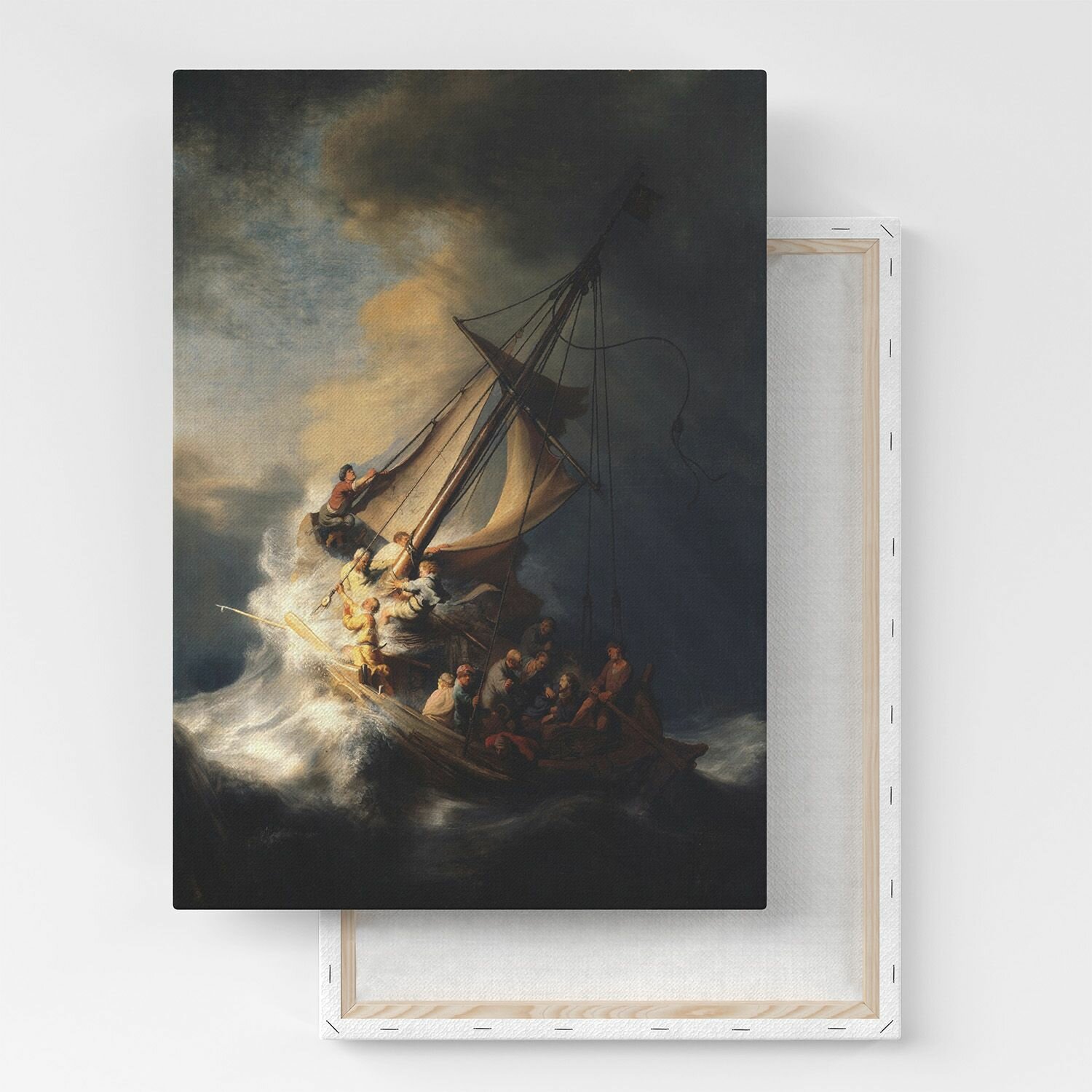 Картина на холсте, репродукция / Рембрандт - Christ in the Storm on the Sea of Galilee / Размер 30 x 40 см