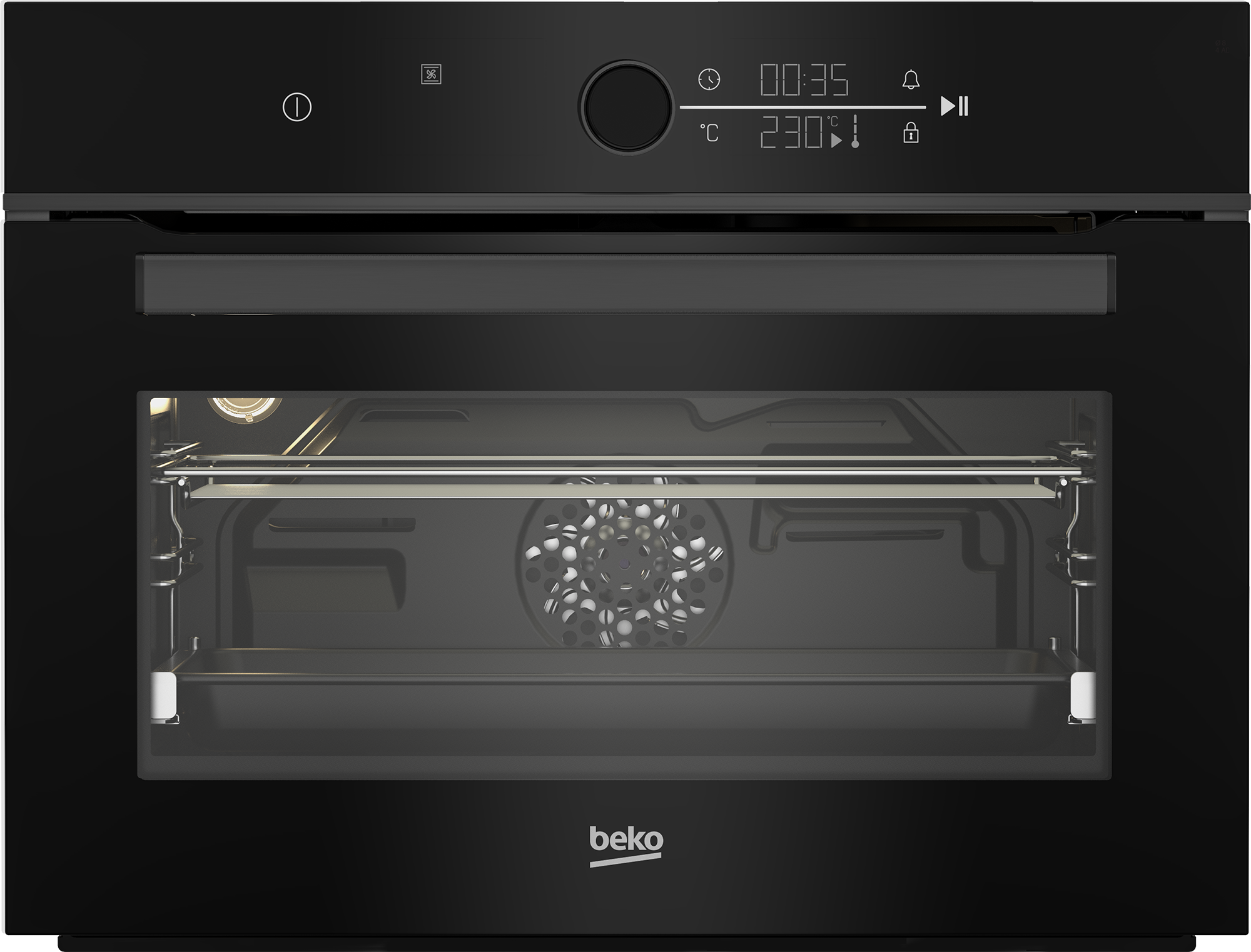 Электрический духовой шкаф Beko BBCM13400DX, гриль/конвекция, черный
