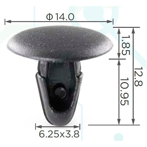 Клипса уплотнителя двери/капота/багажника (OEM: 904670616101) 773138