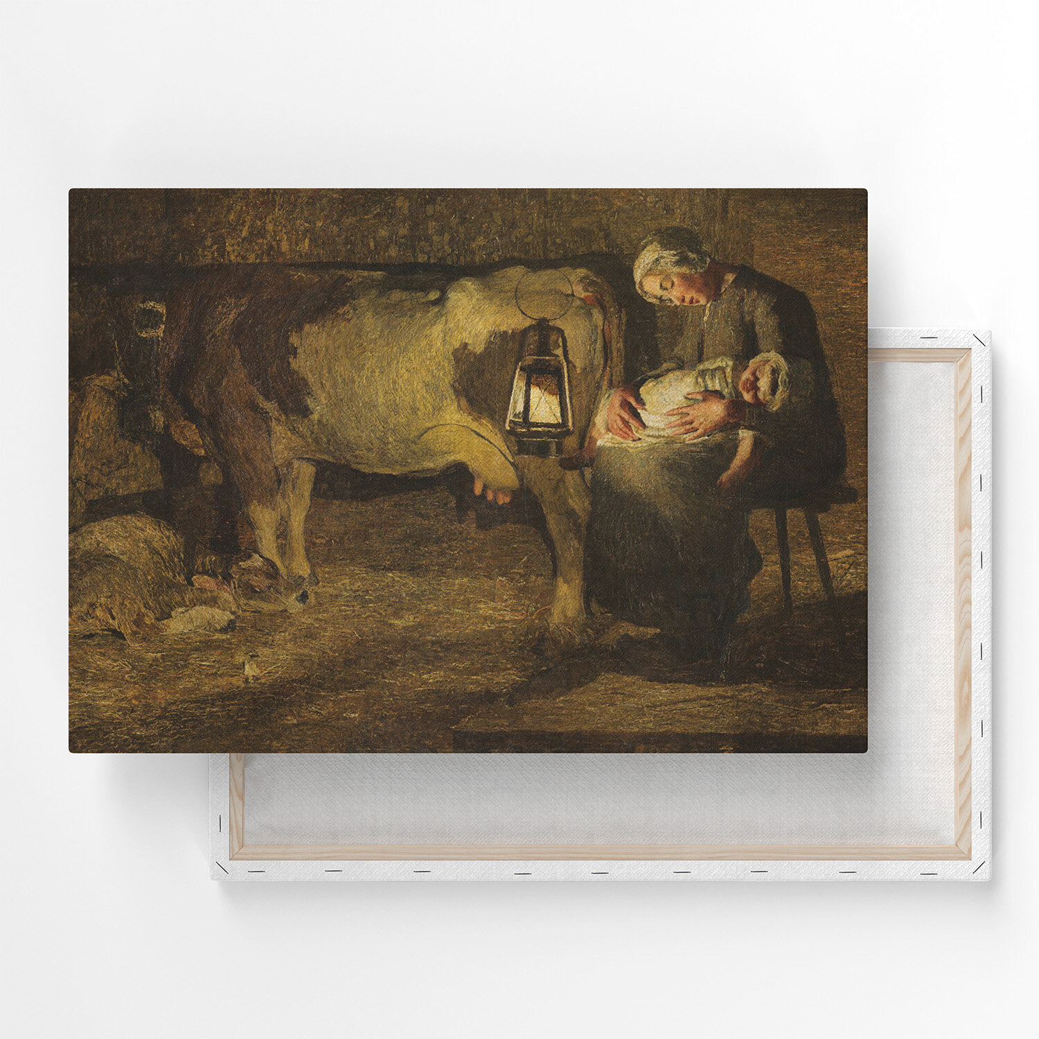 Картина на холсте, репродукция / Джованни Сегантини - Две матери / Размер 30 x 40 см