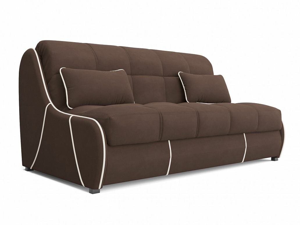 Meblevka Диван раскладной прямой Рио / Диван-кровать аккордеон Рио, 150х107х90, велюр шоколадный
