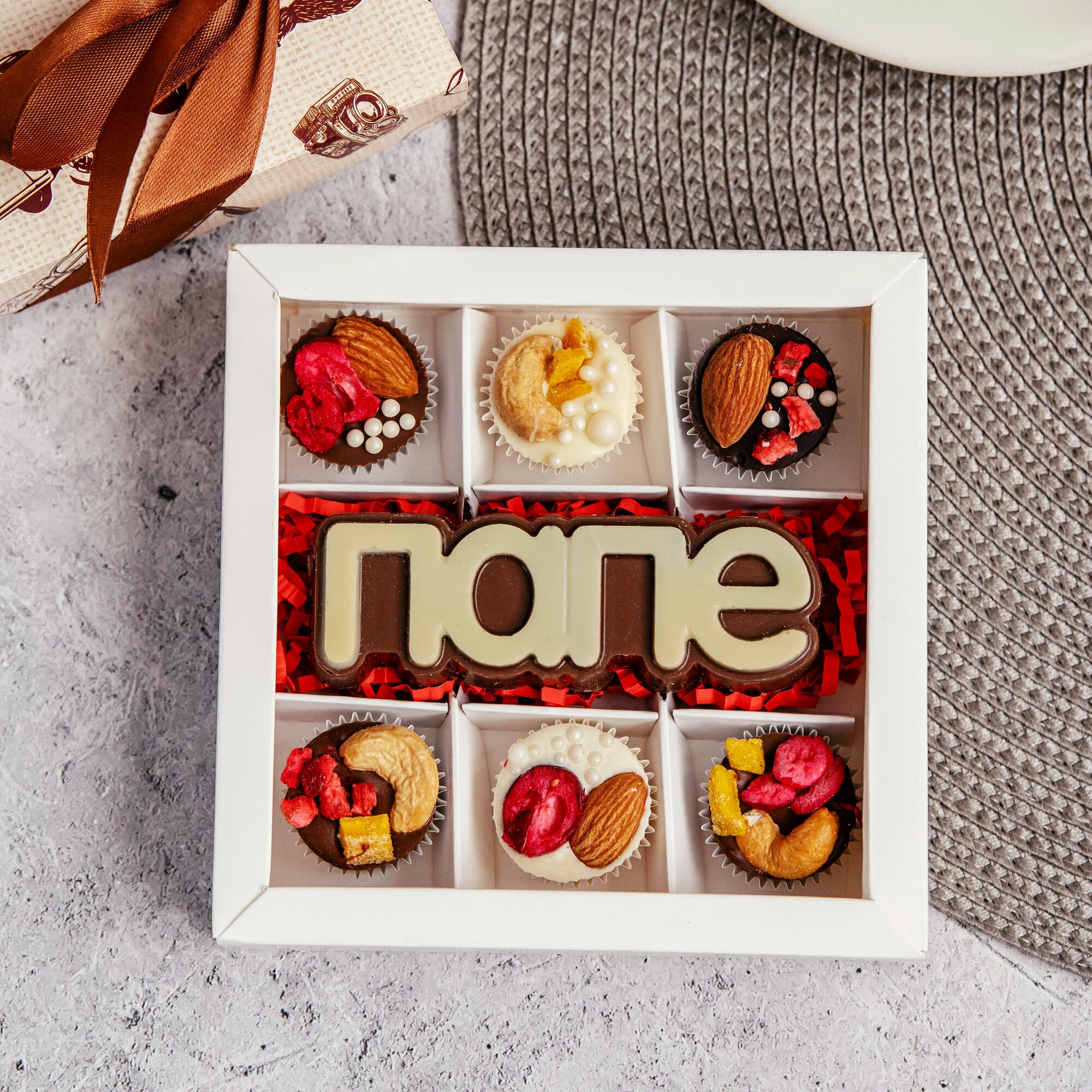 Подарочный набор конфет "Папе", подарок отцу на день рождения, юбилей