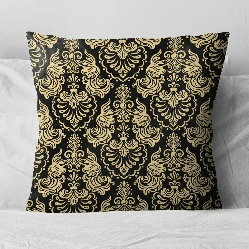 Подушка декоративная Барокко Марокканские узоры 40х40 велюр