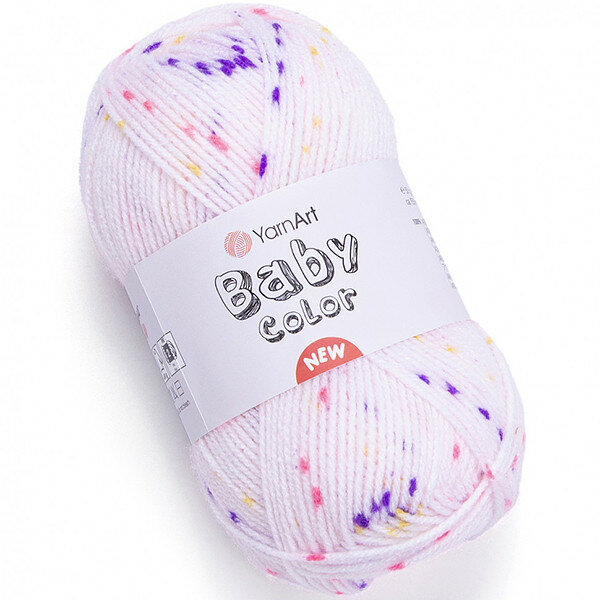 Пряжа Yarnart BABY COLOR 213 роз/фиолет (5 мотков)