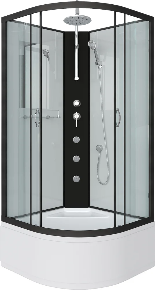 Душевая кабина Niagara Classic NG-6707-14BKTG 80x80 см, без крыши, с гидромассажем и тропическим душем 67071414BKTG