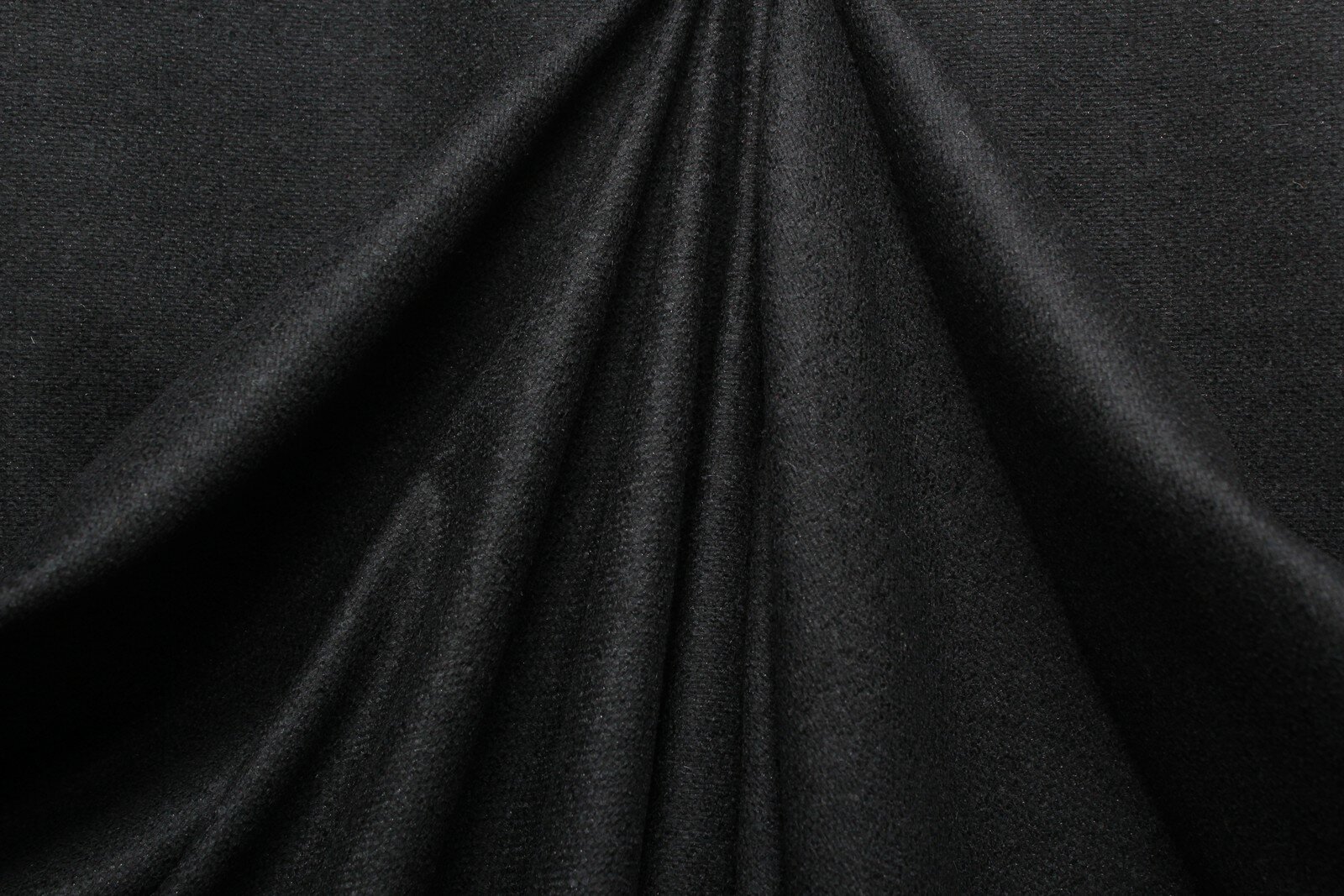 Ткань Шерсть костюмная чёрная, ш156см, 0,5 м