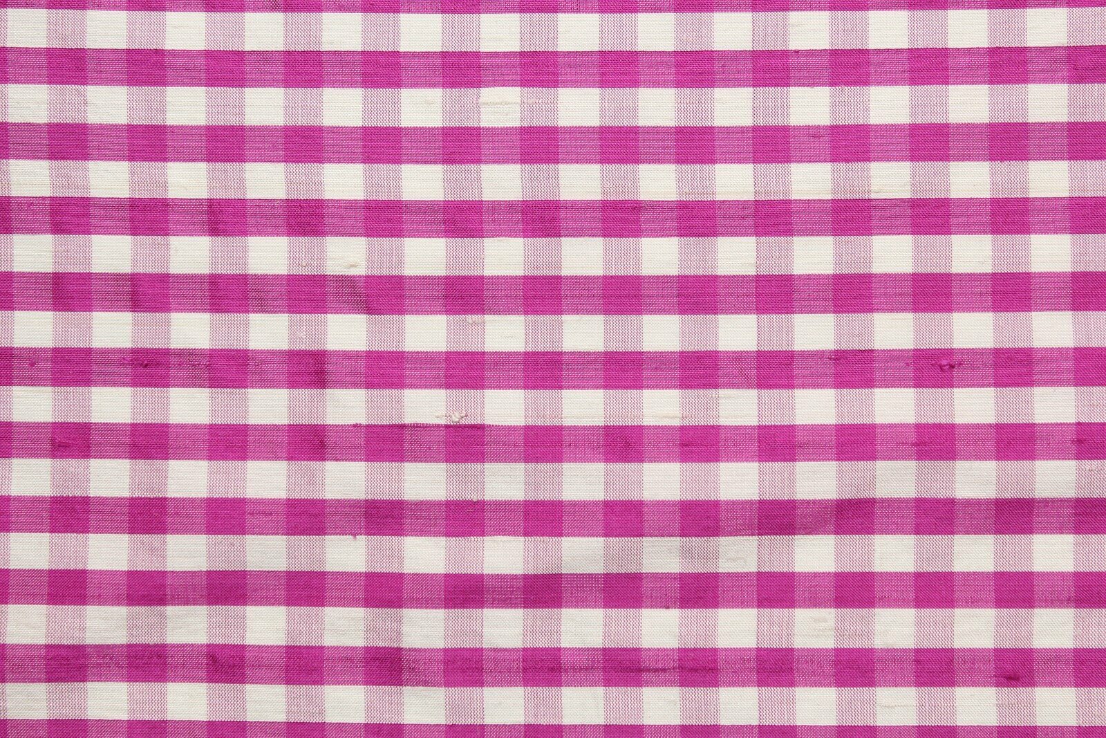 Ткань Шёлковая тафта фиалково-белая в клеточку, ш135см, 0,5 м