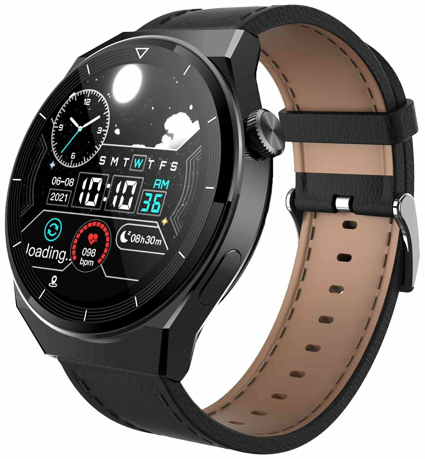Умные часы WearFit X5 Pro 46 мм GPS, черный.