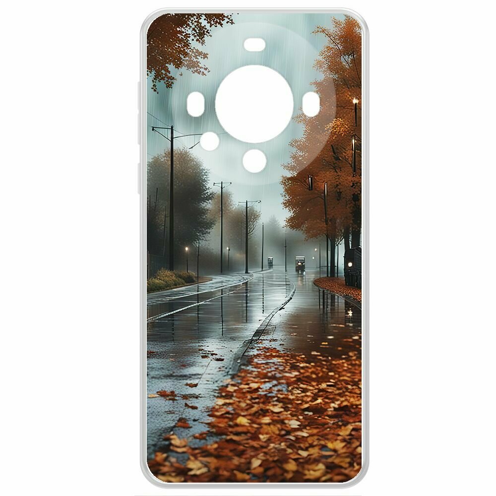 Чехол-накладка Krutoff Clear Case Осенний дождь для Huawei Mate 60