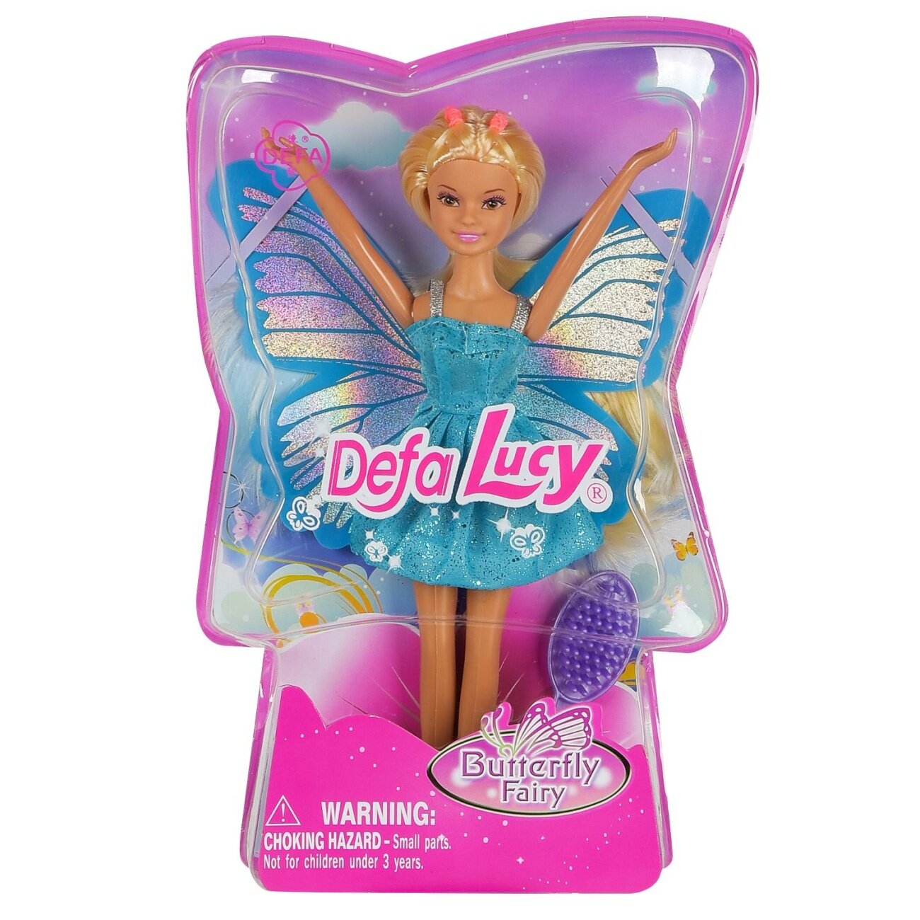 Кукла Defa Lucy Бабочка-фея в бирюзовом наряде 22 см 8121d/бирюзовый